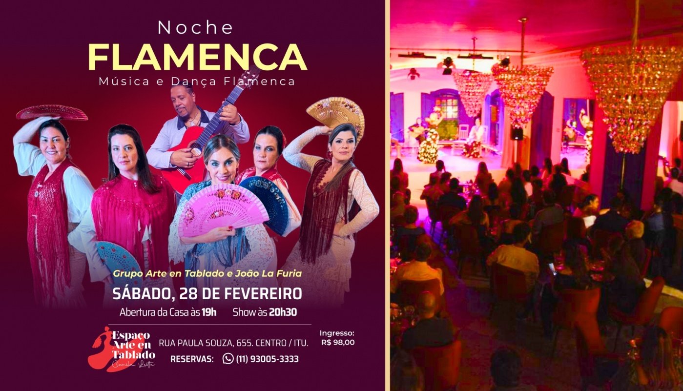Noche Flamenca - cm Grupo Arte en Tablado e João La Fúria em Itu - Sympla