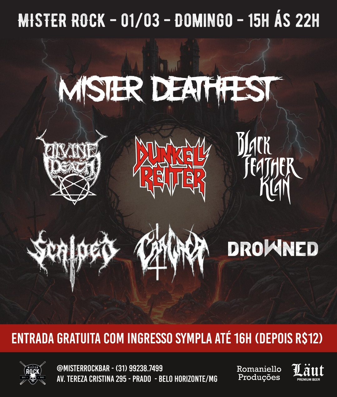 01/03 - Mister Death Fest: Divine Death, Dunkell Reiter, Scalped ...