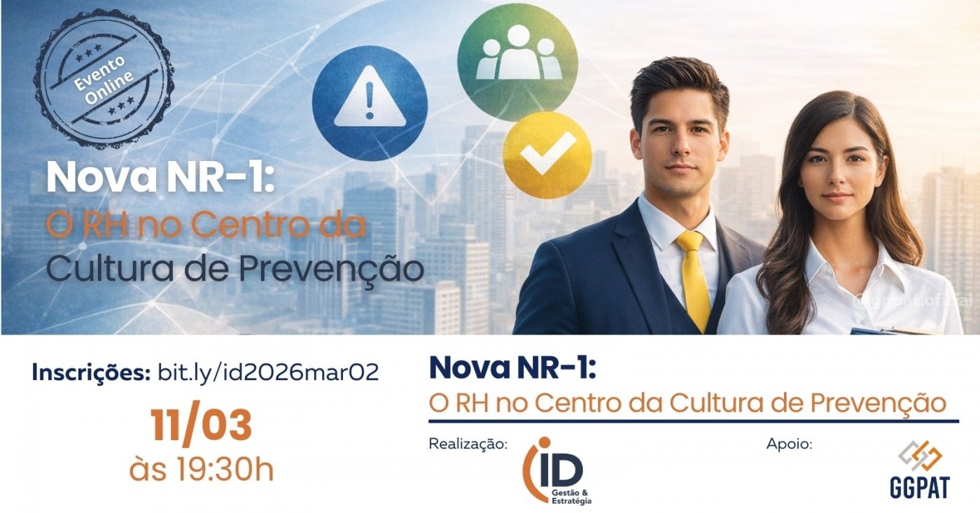 Nova NR-1: O RH no Centro da Cultura de Prevenção - online - Sympla