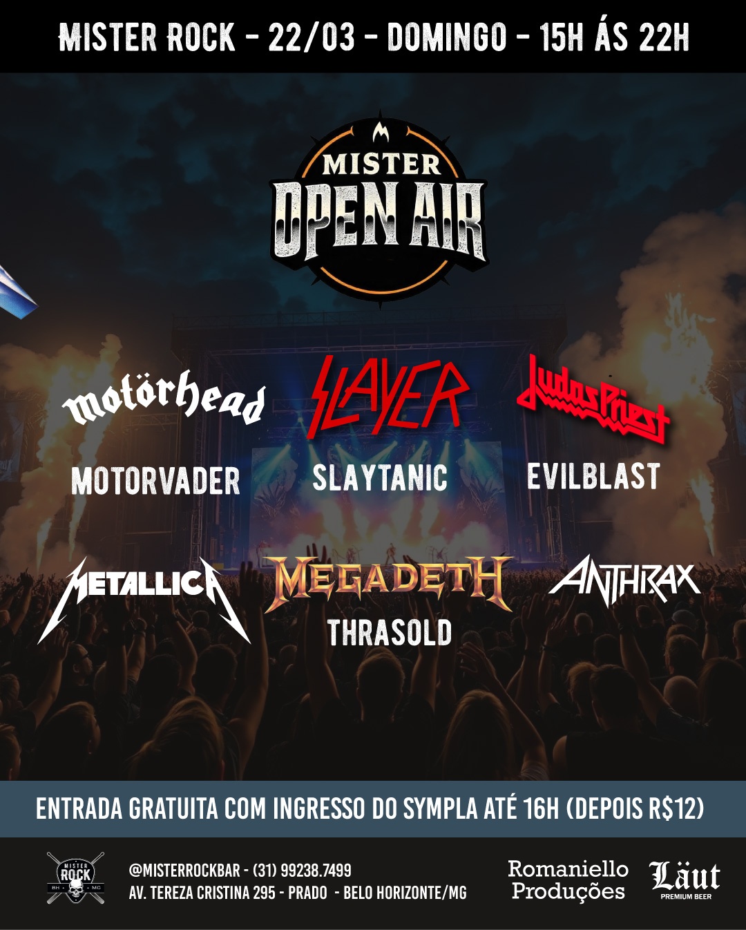 22.03 - Mister Open Air: Motorhead, Slayer, Metallica, Megadeth, Judas ...