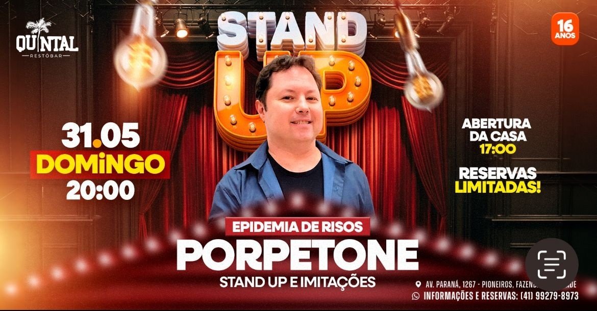 EPIDEMIA DE RISOS PORPETONE STAND UP E IMITAÇÕES em Fazenda Rio Grande ...