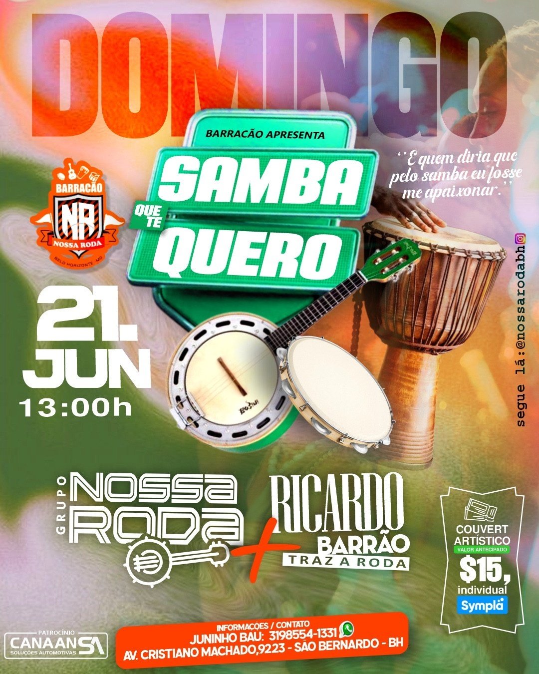 Samba que te quero em Belo Horizonte - Sympla